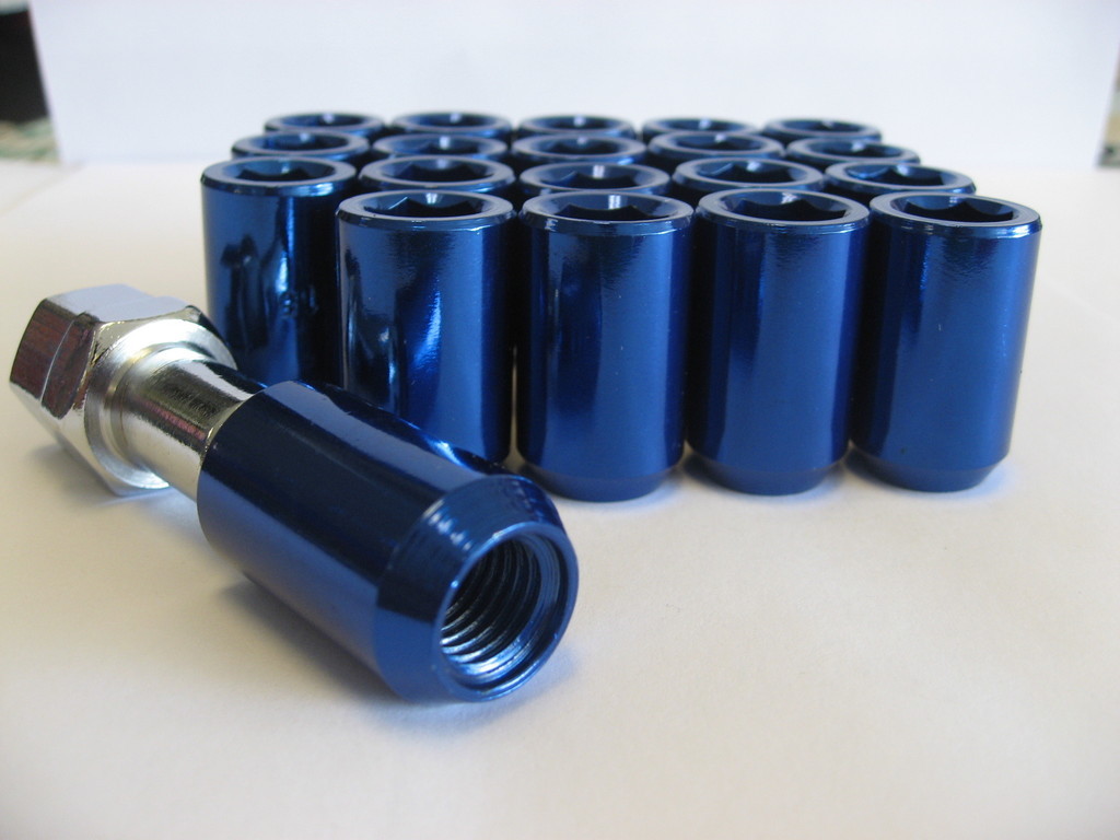 16 pcs 12X1.25 BLUE TUNER LUG NUTS WITH KEY UNIVERSAL | eBay