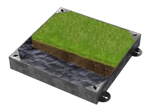 750 x 750 x 100mm Manhole Cover for Grass Lawn Artificial Turf ...