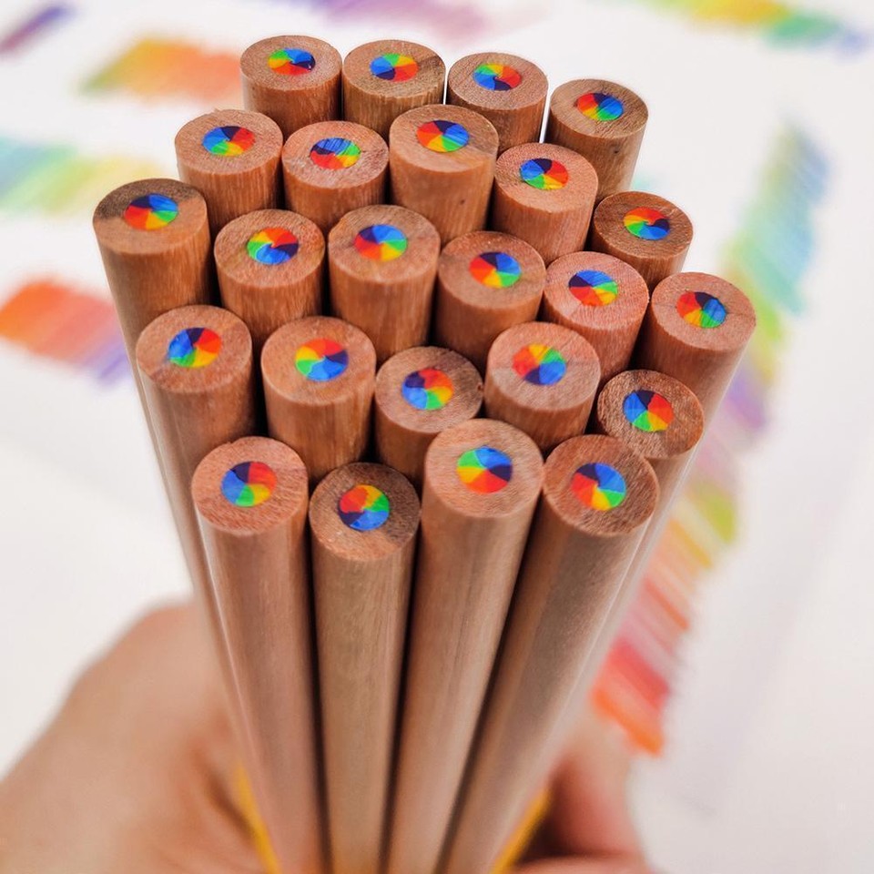 7 Color Rainbow Pencil Handbook DIY Painting Pencil S5 New A1D8 B7K8 ...