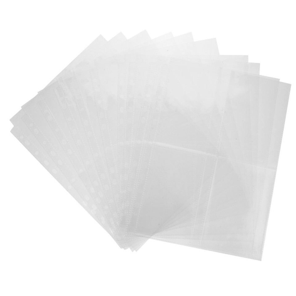 60 Pcs Postcard Cover Book Clear Album Inserts 4 Ring Binder Refill ...