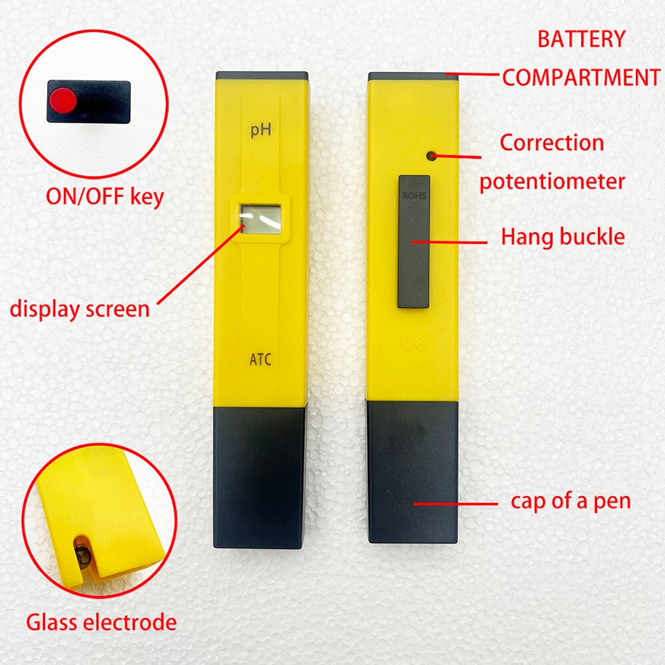 1 PCS Digital PH Meter Tester PH Test Pen 0.1 PH Accuracy Manual ...
