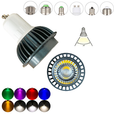 10W GU10 MR16 E27 Dimmable COB LED Spotlight Bulb 220V 12V 24V Grey ...