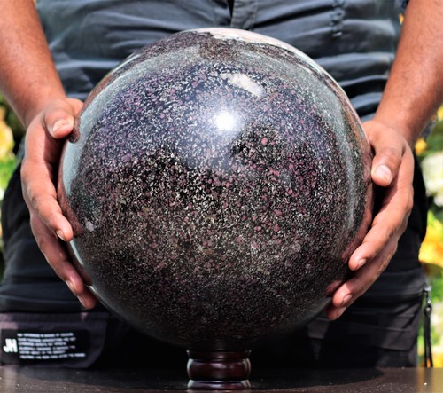 280MM Ruby Spinel In Matrix Sphere Chakra Energy Healing Crystal ...