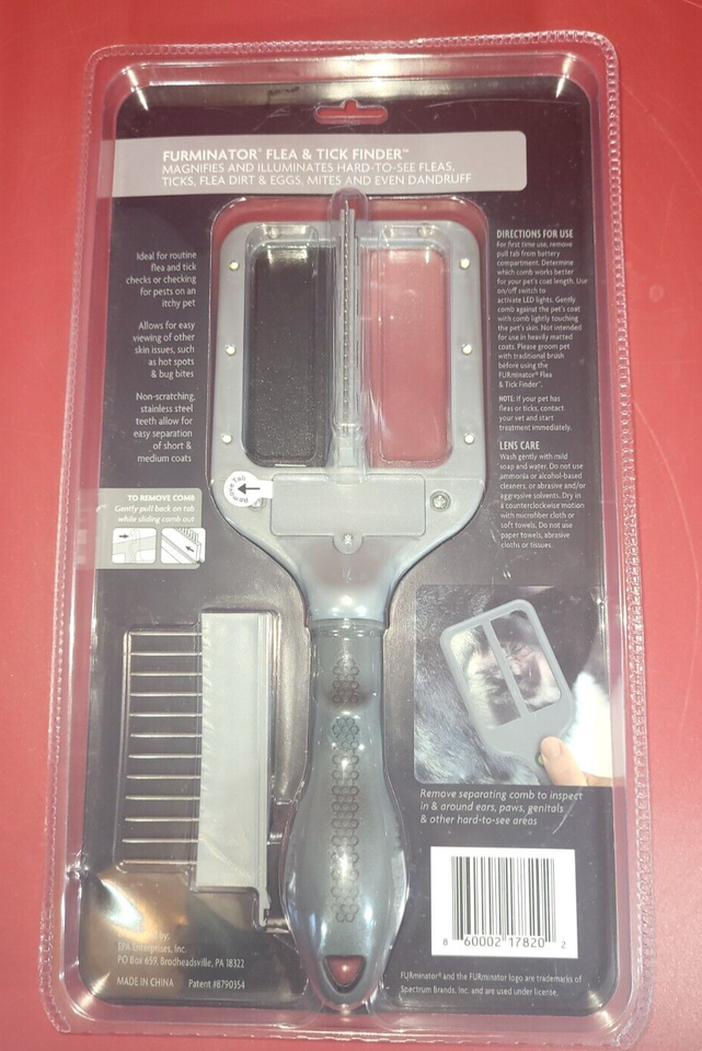 Furminator Flea & Tick Finder 3 In 1 Detecting Tool Locate Fleas Ticks ...