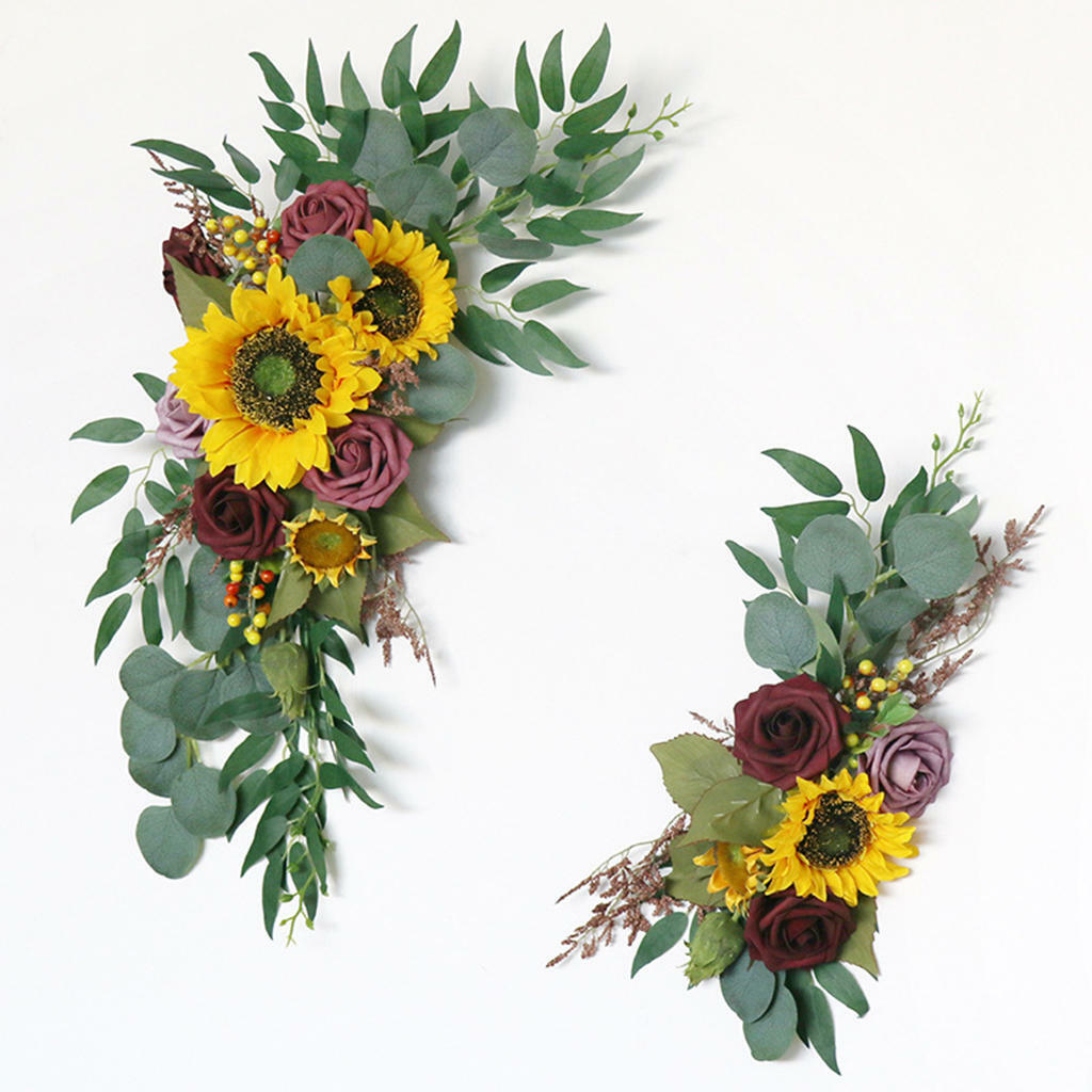 Flower Swag Sunflowers Decoration Flower Garland for Party Ceremony ...