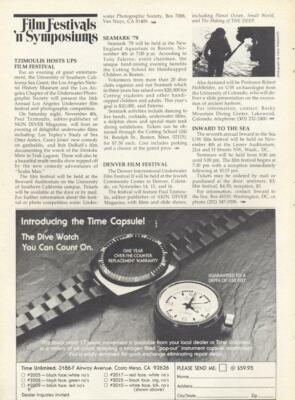 1978 Time Capsule Dive Watch PRINT AD Scuba Diver Watch | eBay