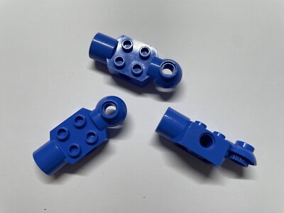 Lego 3 x blue-violet / bleu violet technic brick rotation w/ pin hole ...
