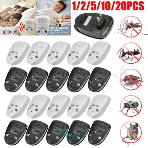 20 x Ultrasonic Pest Reject Home Control Electronic Repellent Rat Mice ...