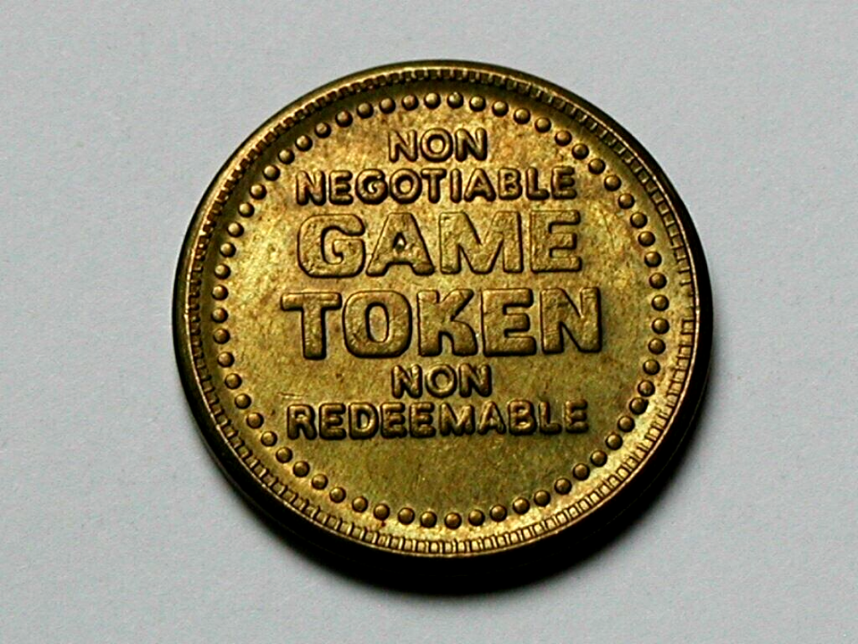 Vintage Clown Face Brass Arcade Token - FROMM FUNNY MONEY - AU+ toned ...