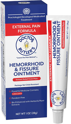Doctor Butler's External Hemorrhoid & Fissure Ointment - Instant Pain ...