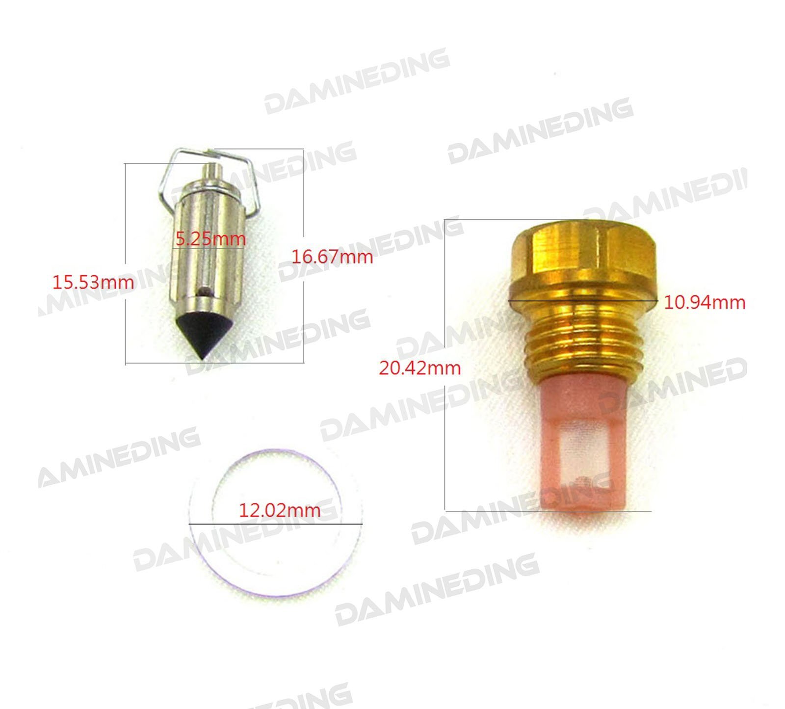 Carburetor Float Valve Carb Needle VF500 VF700 VF750 GL1200 for 18-4614 ...
