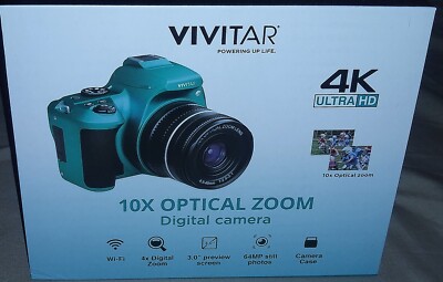 Vivitar 4k UHD 10X Optical Zoom Digital Camera / 64MP / 32 GB SD /incl ...