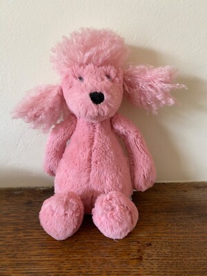 Jellycat Small Pink Bashful Poodle Beanie Plush Soft Toy | eBay UK