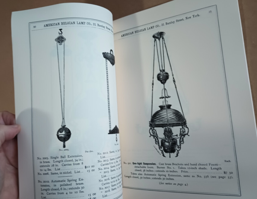 American Belgian Lamp Co (1891) CATALOG decorative oil burner lamps ...