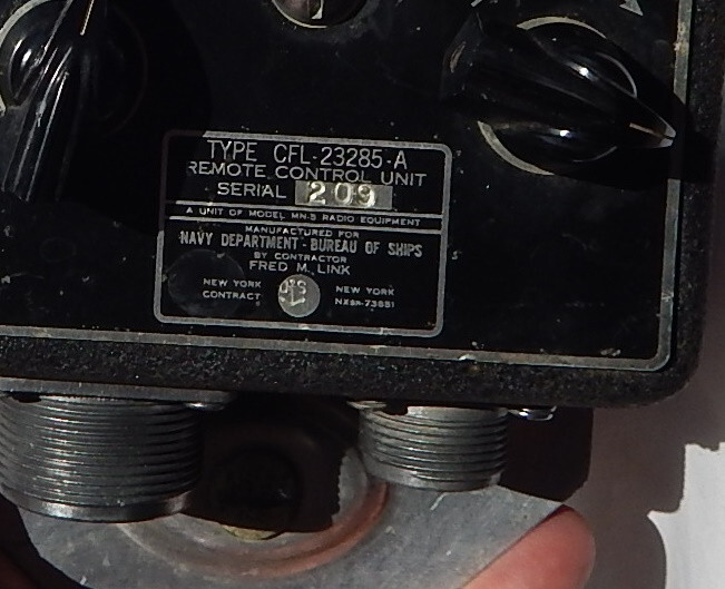 WW2 USN Aircraft Remote Control Unit Type CFL 23285-A, A Unit of the MN ...
