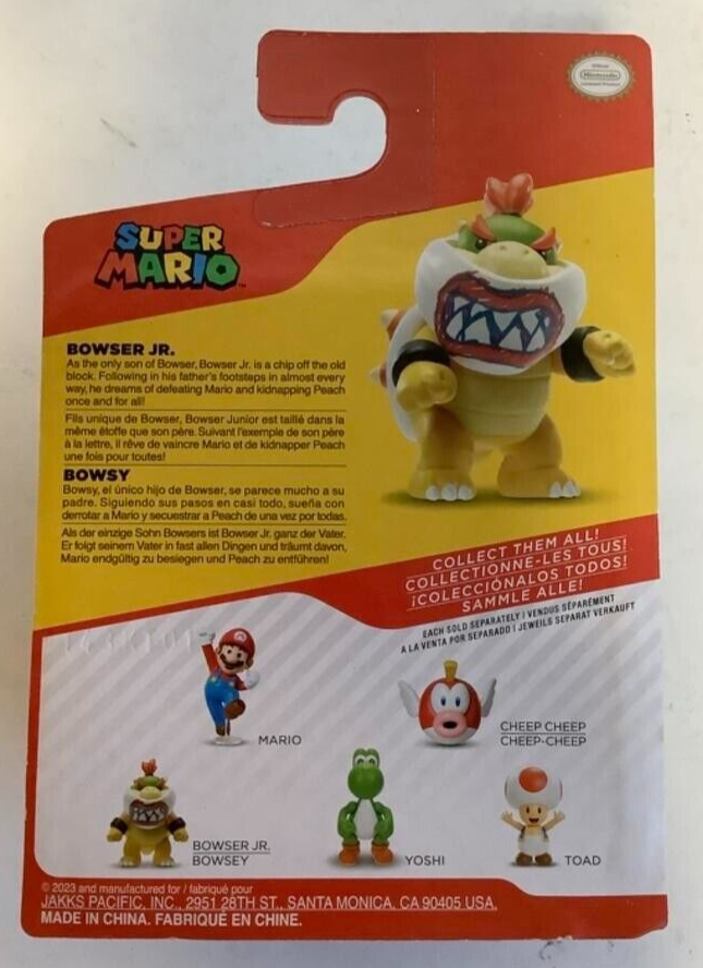 NEW Jakks 85489 World of Nintendo Super Mario 2.5-Inch BOWSER JR. Mini ...