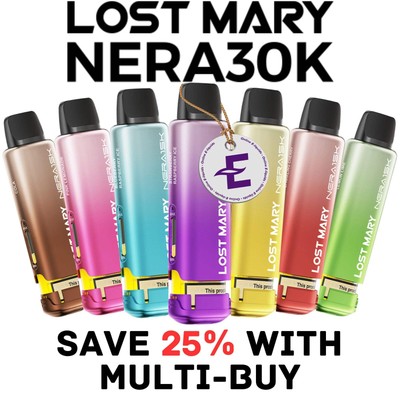 Disposable Vape 30000 puffs Lost Mary Nera Pen 30K Prefilled Pod | 20mg ...