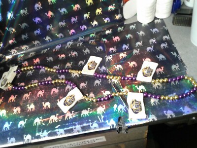 Mardi Gras Zone LSU TIGERS FLAG Beads Each Handmade And Detailed ...