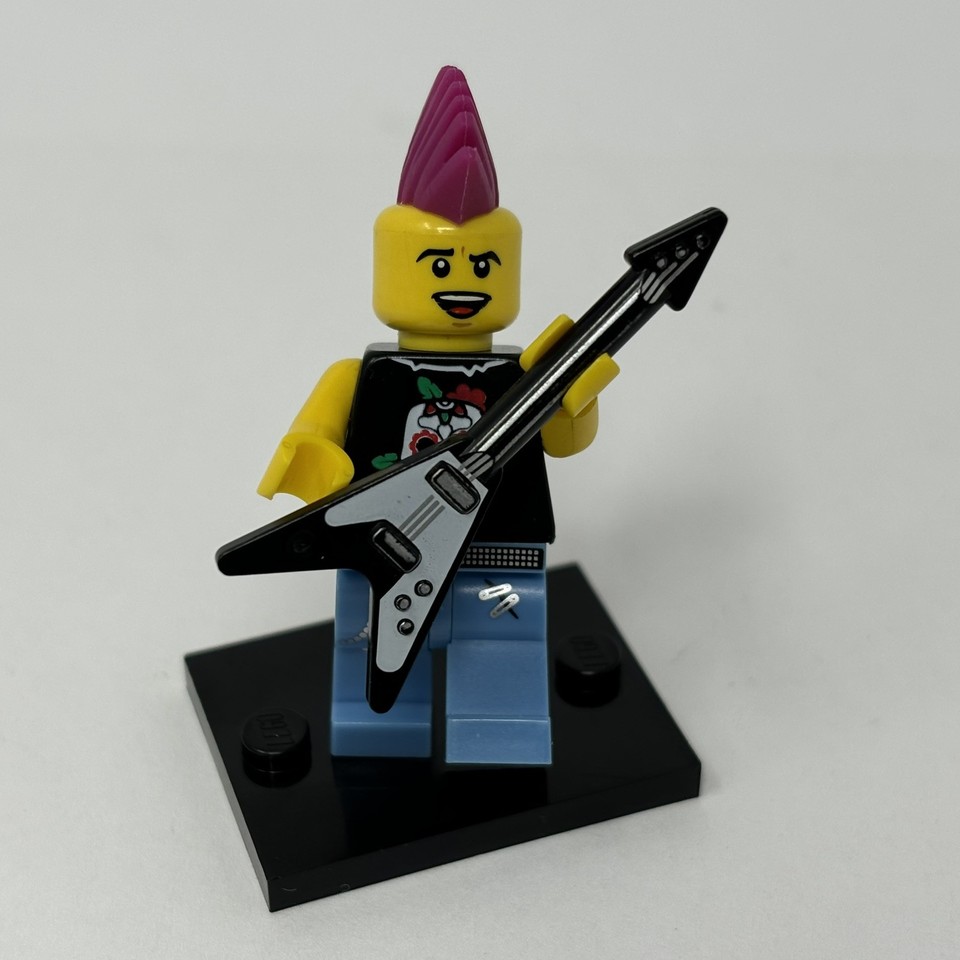 Lego Punk Rocker Minifigure w/ Mohawk Collectible Series 4 CMF Complete ...