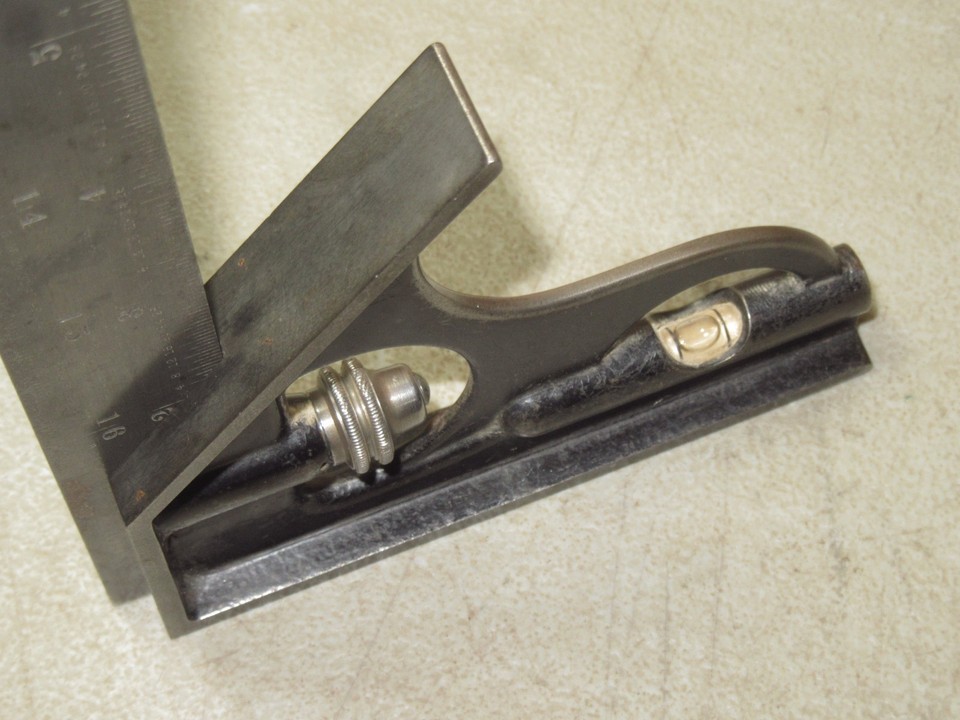 L S Starrett Machinist combination square & angle protractor finder 18 ...