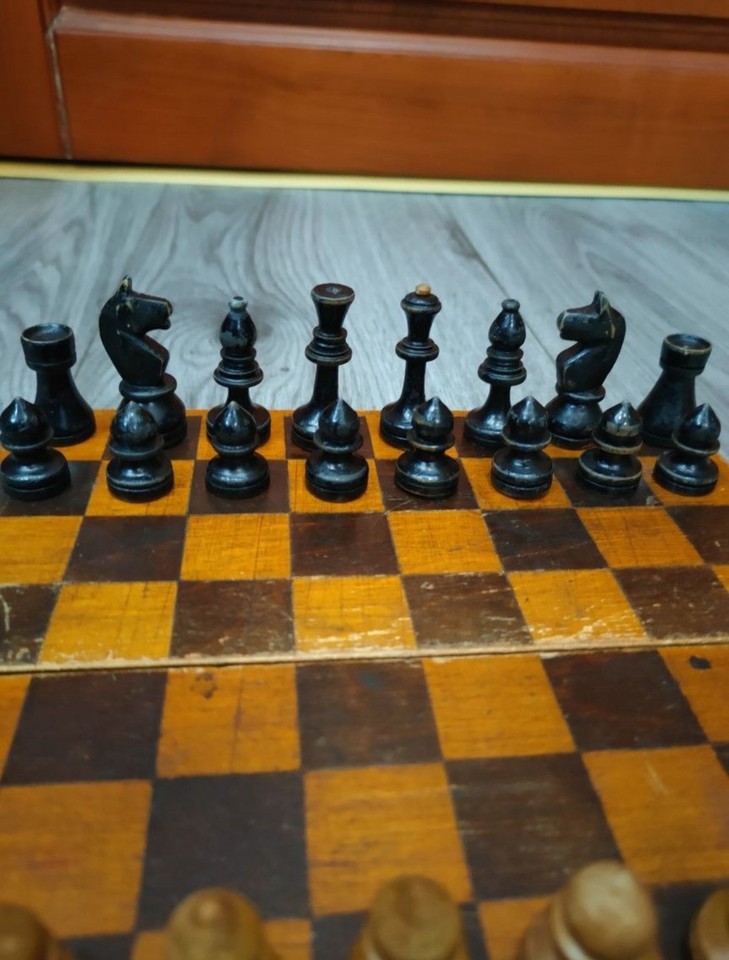 Vintage Wooden Chess Set Soviet USSR from 1950s (#254) | eBay