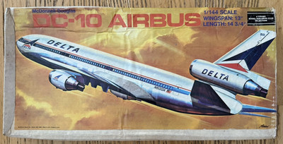1:144 Scale Built Plastic Model Airplane Delta DC-10 Airbus Jet ...