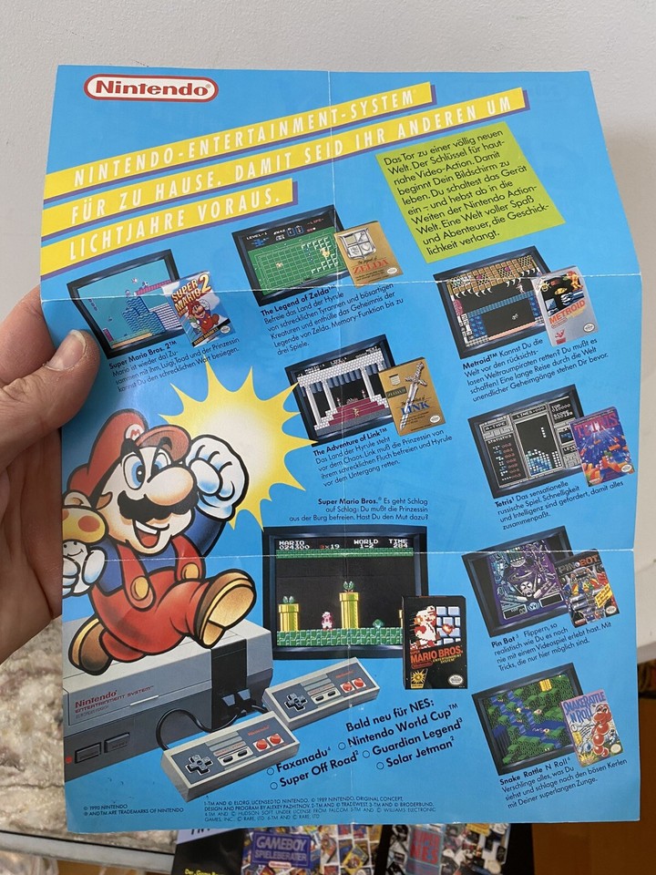 Nintendo GB SNES 2 Publicités poster Versions ALLEMAGNE NOE Bel État ...