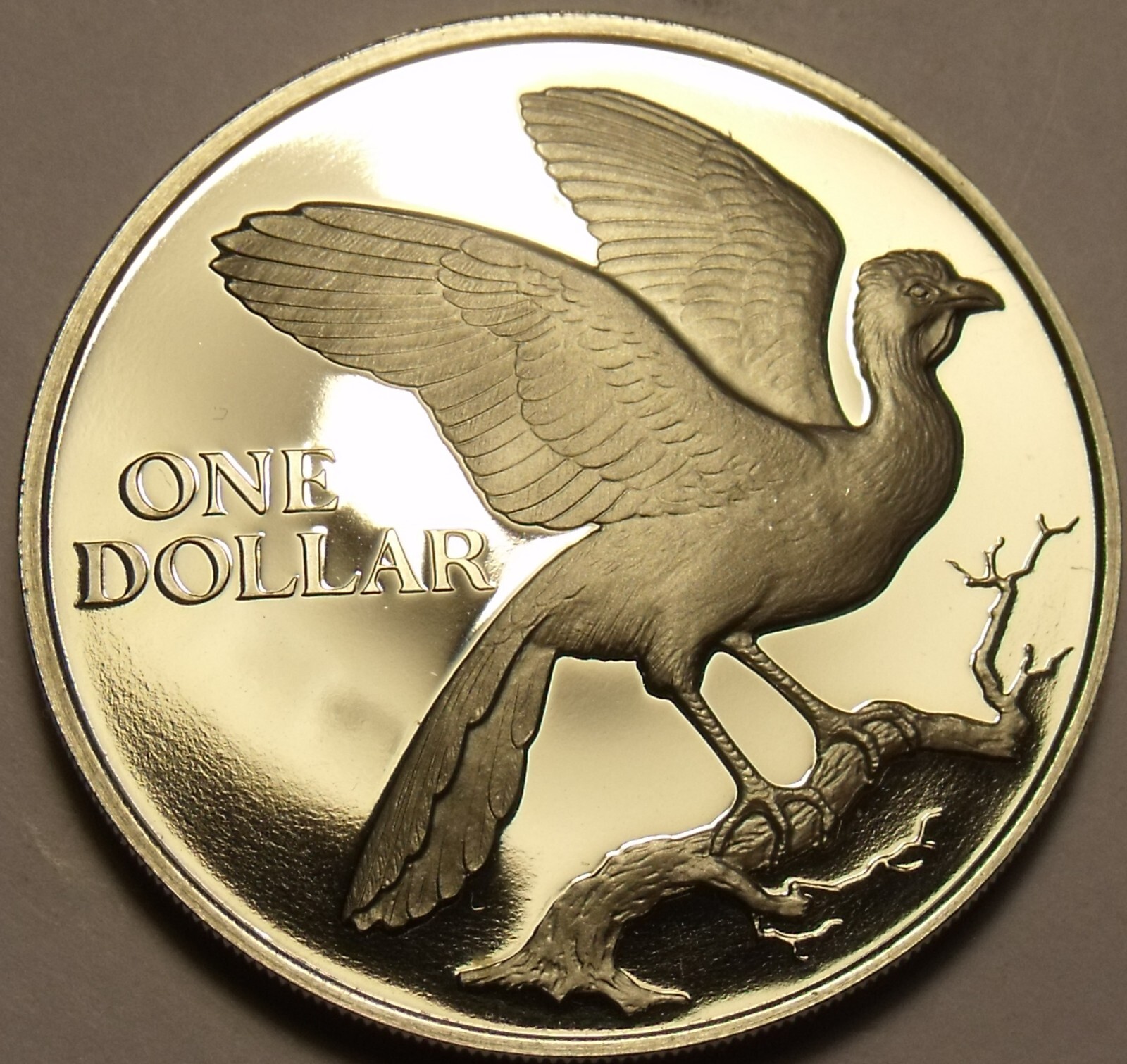 Trinidad & Tobago Dollar, 1973 Rare Proof~20,000 Minted~Cocrico Bird ...