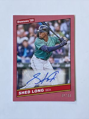 SHED LONG 2020 Donruss '86 Signatures Red AUTO /99 ~ Seattle MARINERS ...