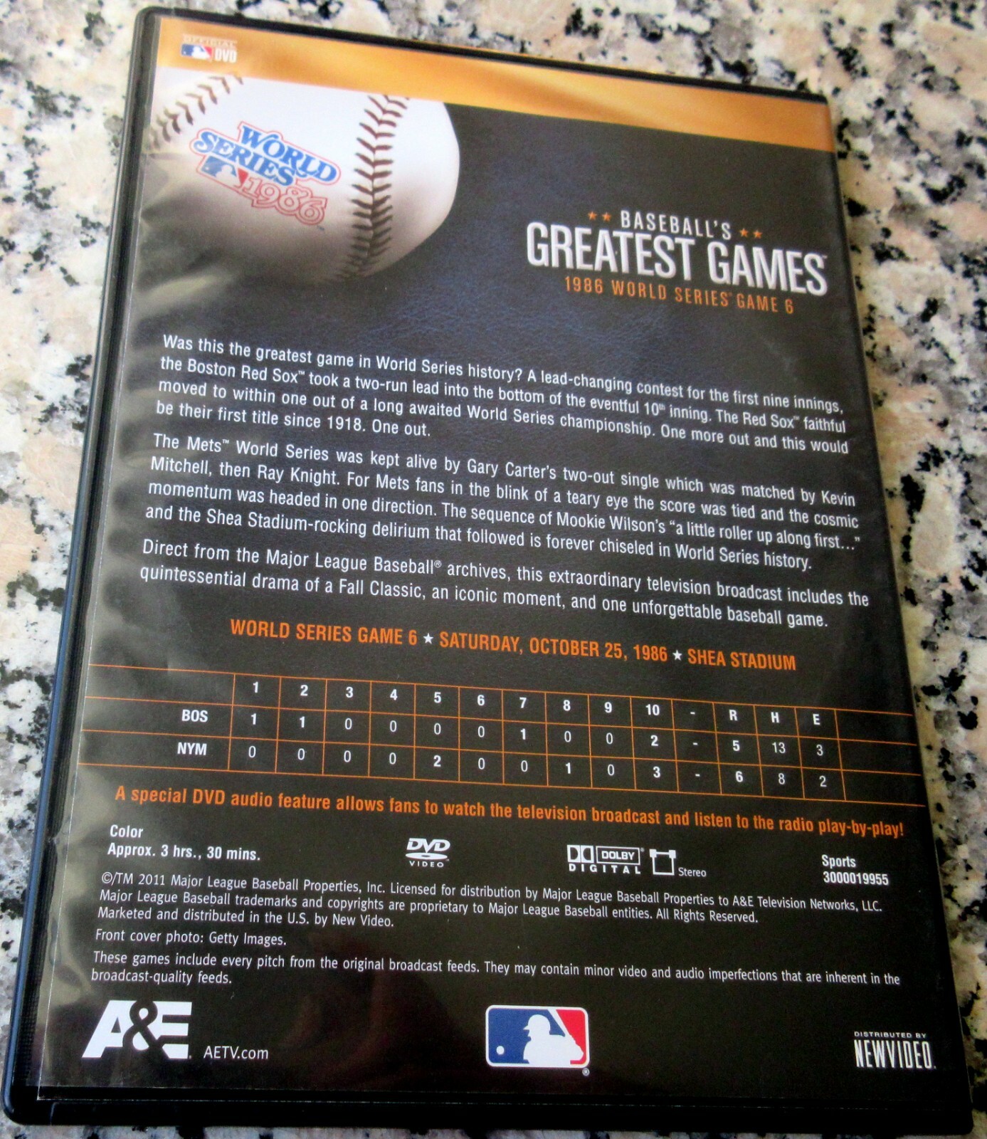 1986 World Series Game 6 RARE DVD Red Sox New York Mets Carter Mookie ...