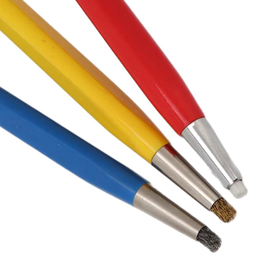 3-teiliges Kratzpinsel-Stift-Set, Glasfaser-Stift, Faser-Kratzpinsel ...