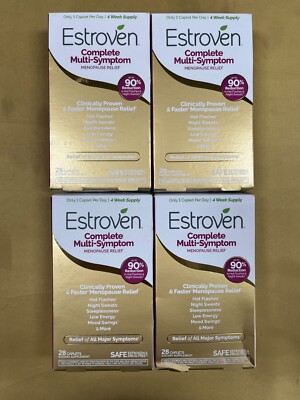 4 New Estroven Complete Multi-Symptom Menopause Relief - 28 Caps Each ...