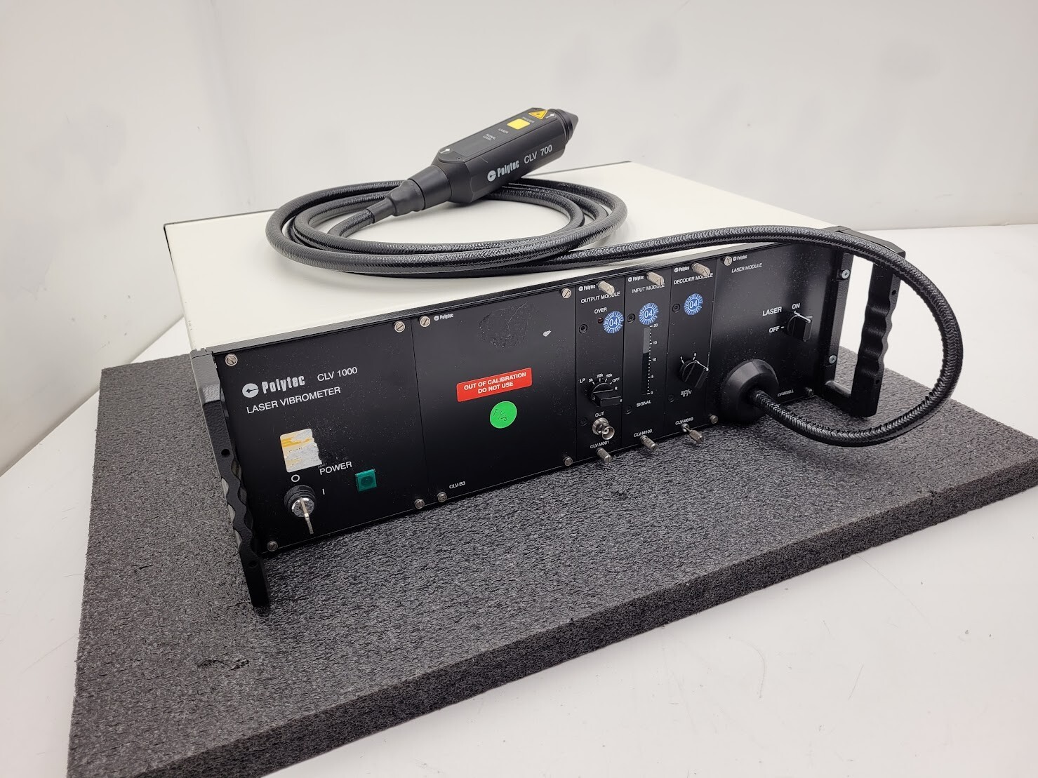 Polytec Laser Vibrometer CLV-1000 + CLV-700 Laser Head Module Power On ...