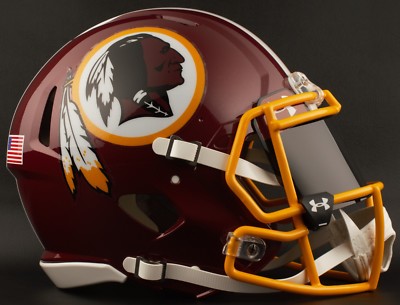 WASHINGTON REDSKINS NFL Football Helmet with BLACK-TINT Visor / Eye ...