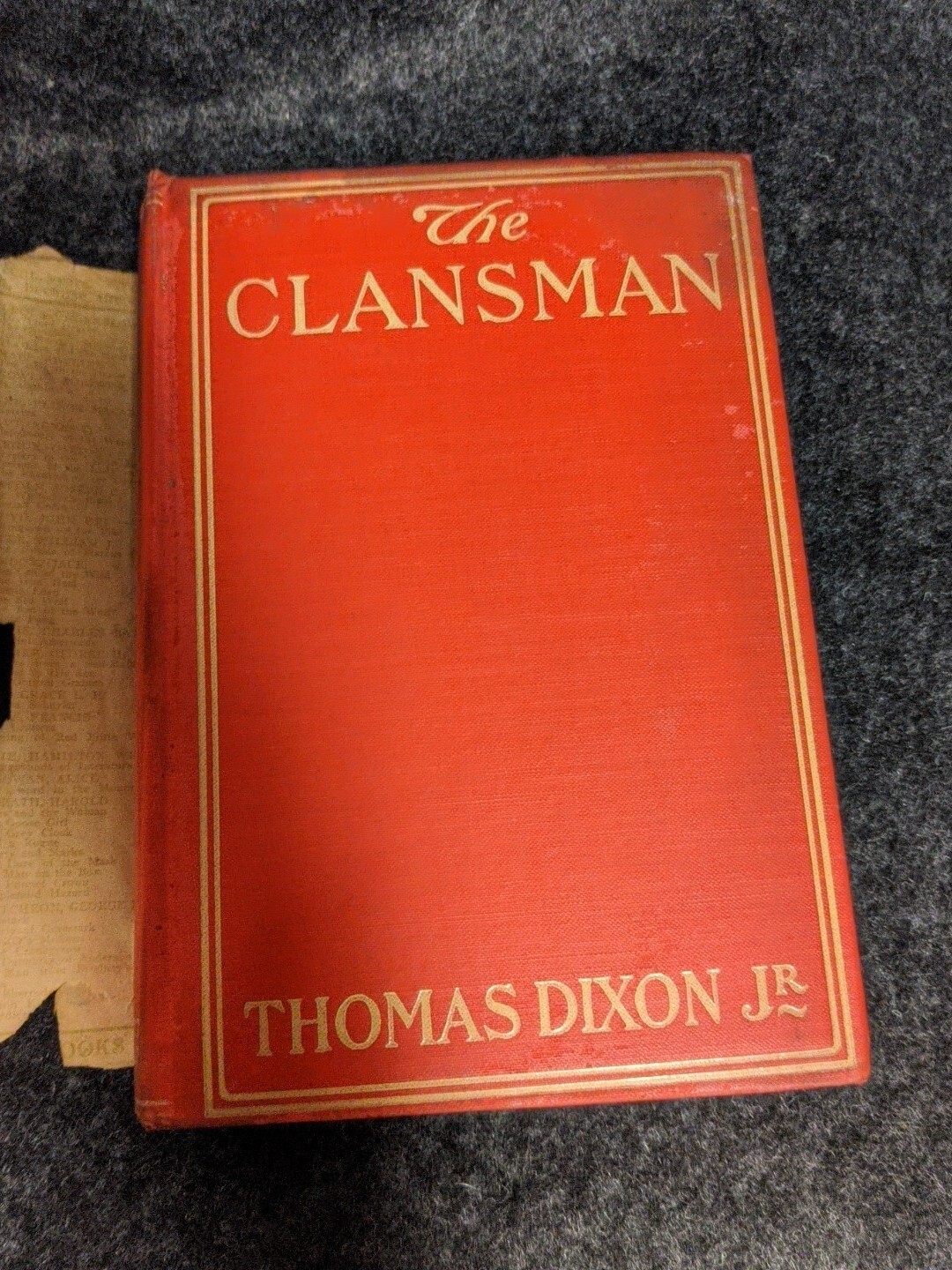 Thomas Dixon Jr. THE CLANSMAN 1st Edition With Dust Jacket Rare Odd KKK ...