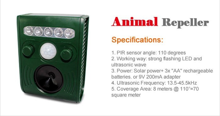 Waterproof Animal Deterrent Devices Outdoor Repels Cat, Dog, Fox ...