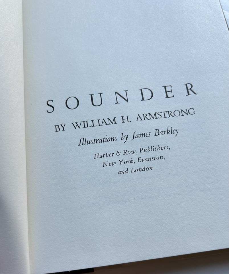 Sounder : A Newbery Award Winner by William H. Armstrong (1969 ...
