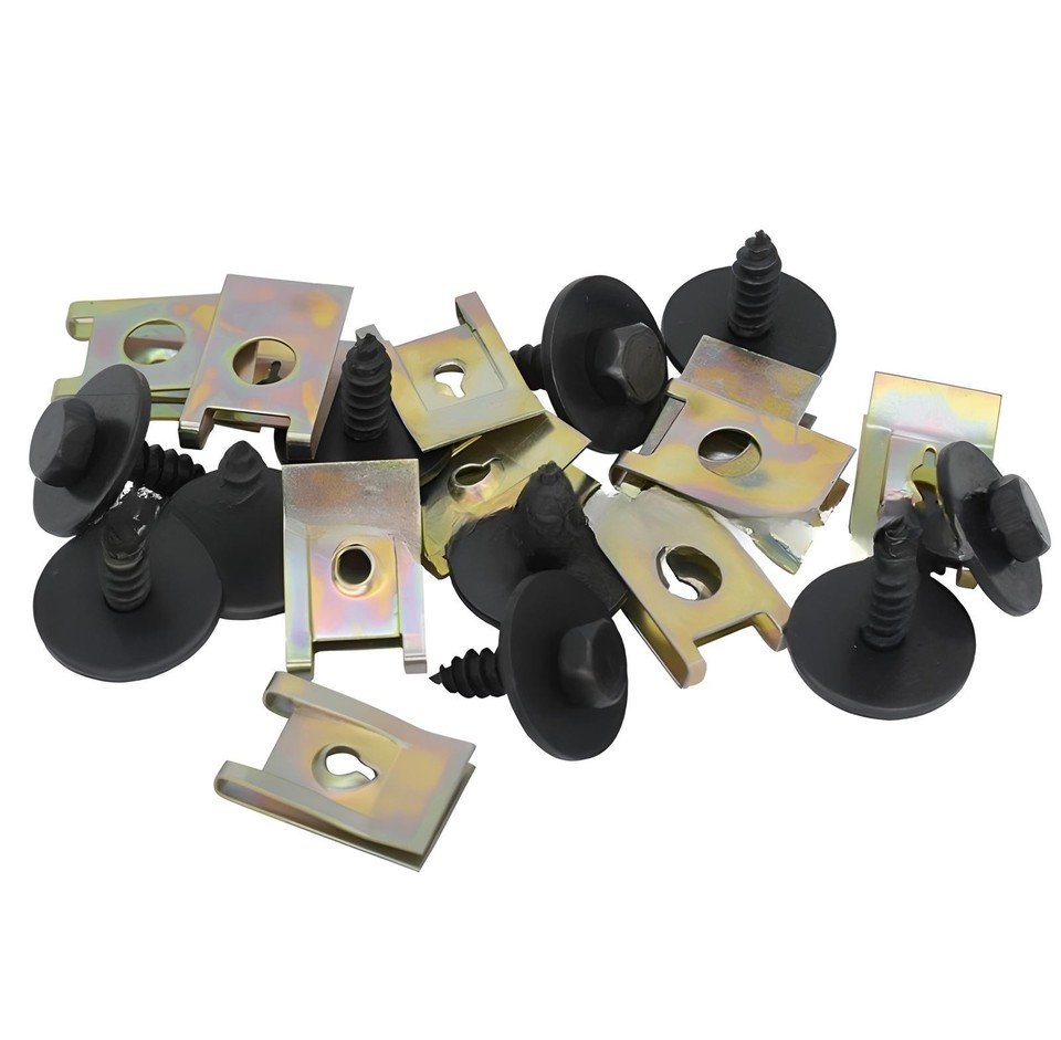 40PC For Car Screw Body Fender Bumper Retainer U Nut Clips Gasket ...