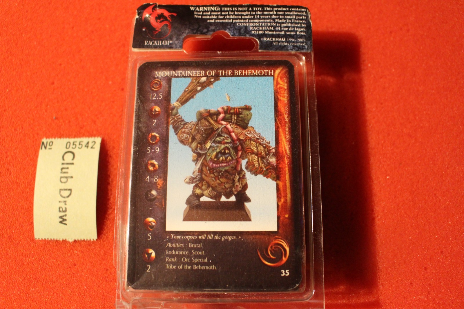 Rackham Confrontation Orc Orcs Mountaineer of the Behemoth Metal Figure ...