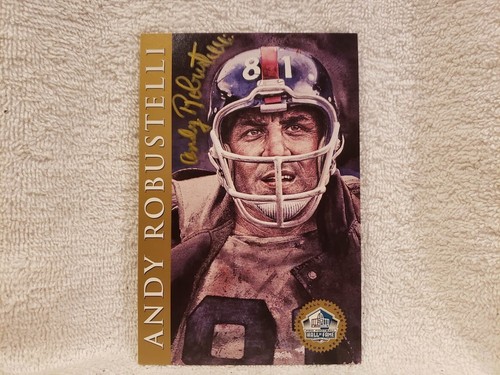 Andy Robustelli AUTO'D NFL Hall of Fame Sig Series Gold Card, New York ...