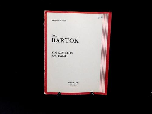 Music Book "Ten Easy Pieces For Piano" Vintage Bela Bartok Kalmus ...