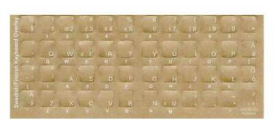 Swedish Keyboard Stickers Reverse Print White Letters | eBay