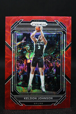 2022-23 NBA Panini Prizm #211 Keldon Johnson 49/88 Choice Red Scope ...