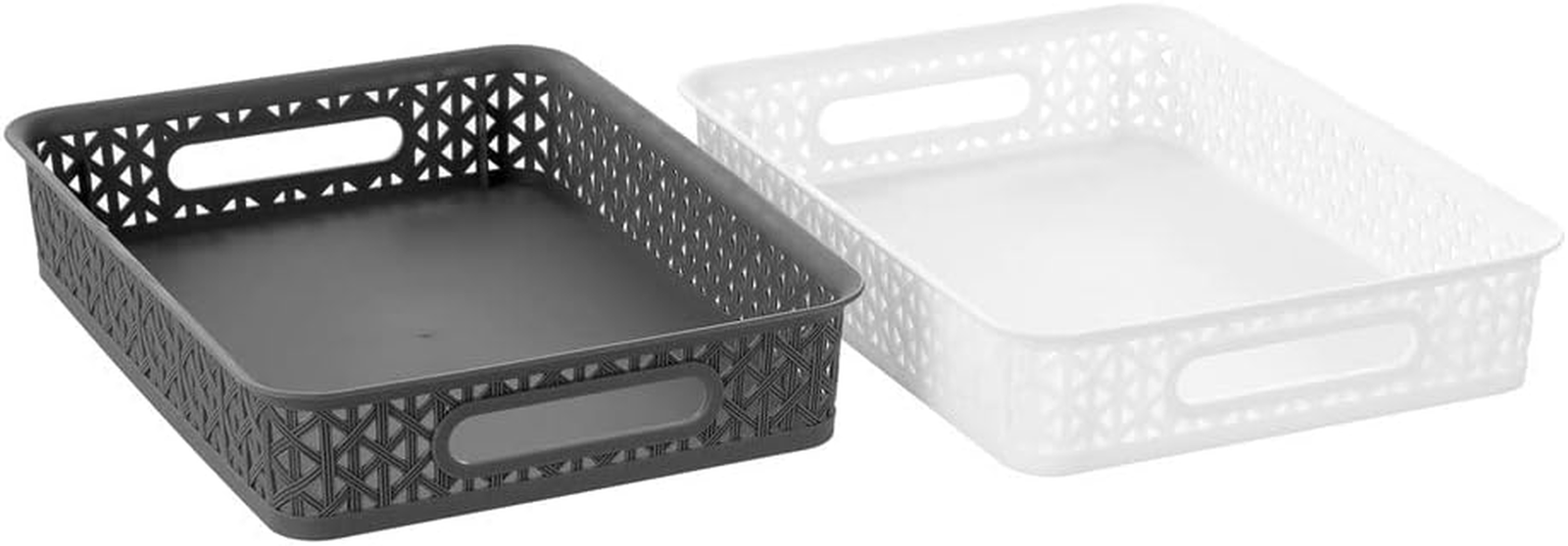 2PK 34.5X26Cm Exo Organiser Basket Rectangular Storage Tray Assorted | eBay