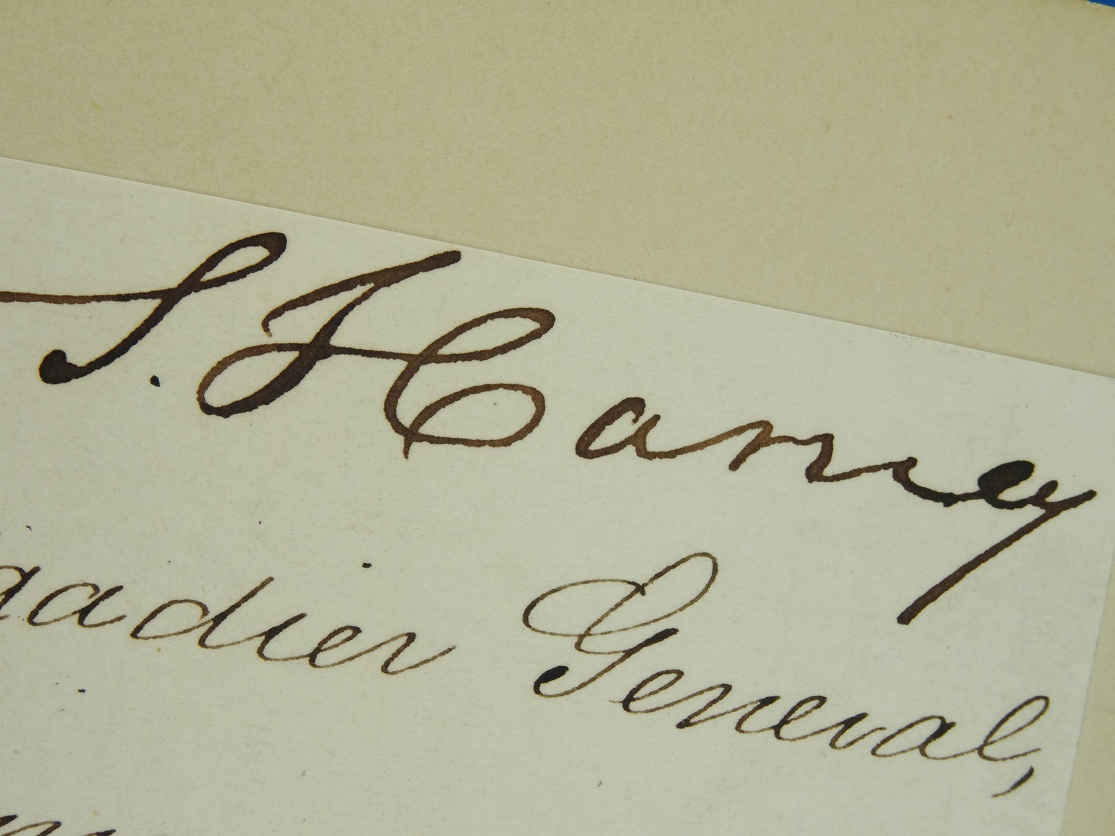EXTREMELY RARE 1848 SIGNATURE OF BRIG. GEN. WILLIAM S. HARNEY AUTOGRAPH ...