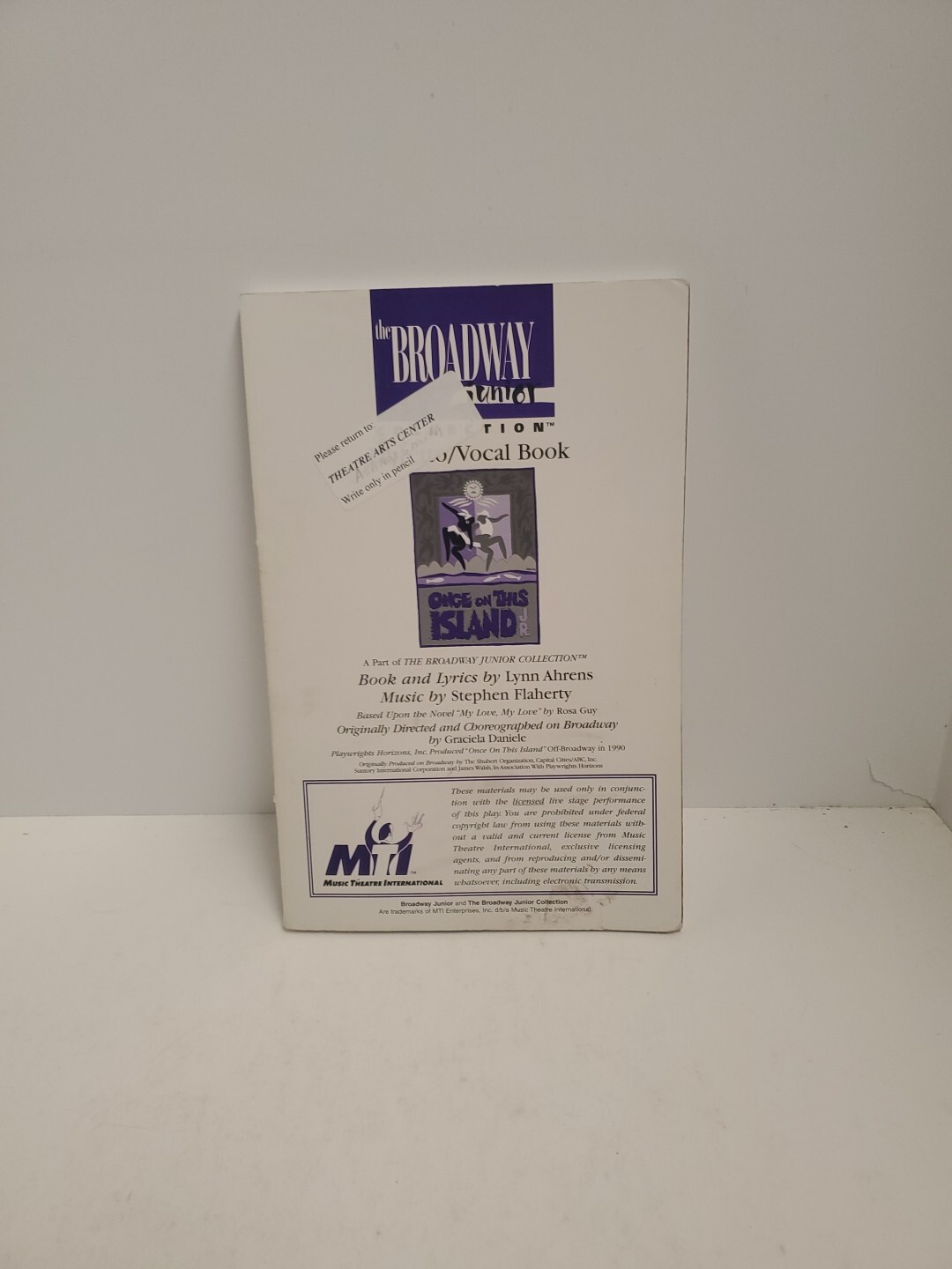 Once On This Island Jr Libretto/ Vocal Book MTI Broadway Junior ...