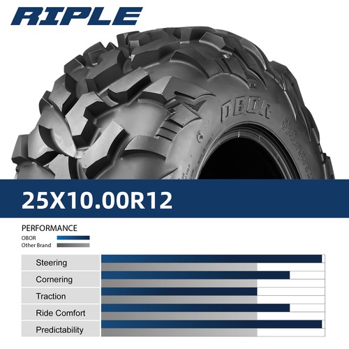 Set 4 OBOR Riple 6PLY Radial 25X8 12 25X10 12 ATV Tires UTV SXS All ...