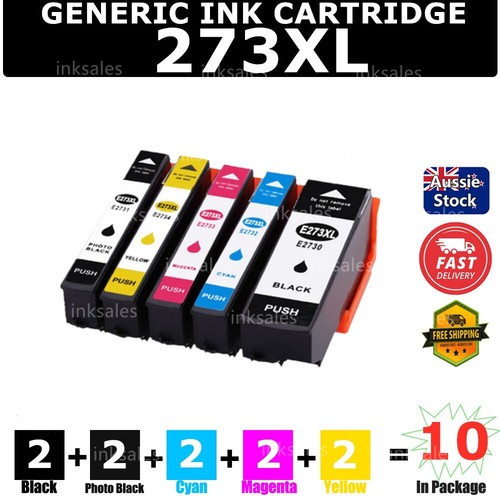 10x 273XL 273 Generic Ink Cartridge For Epson XP610 XP620 XP720 XP800 ...