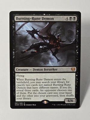 MTG Magic the Gathering Burning-Rune Demon (81/551) Kaldheim LP | eBay