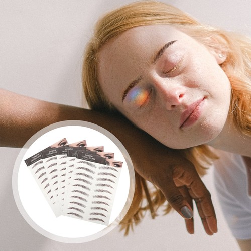 5Sheets Imitation Eyebrow Stickers Hair-like Fake Eyebrows for Natural Look | eBay